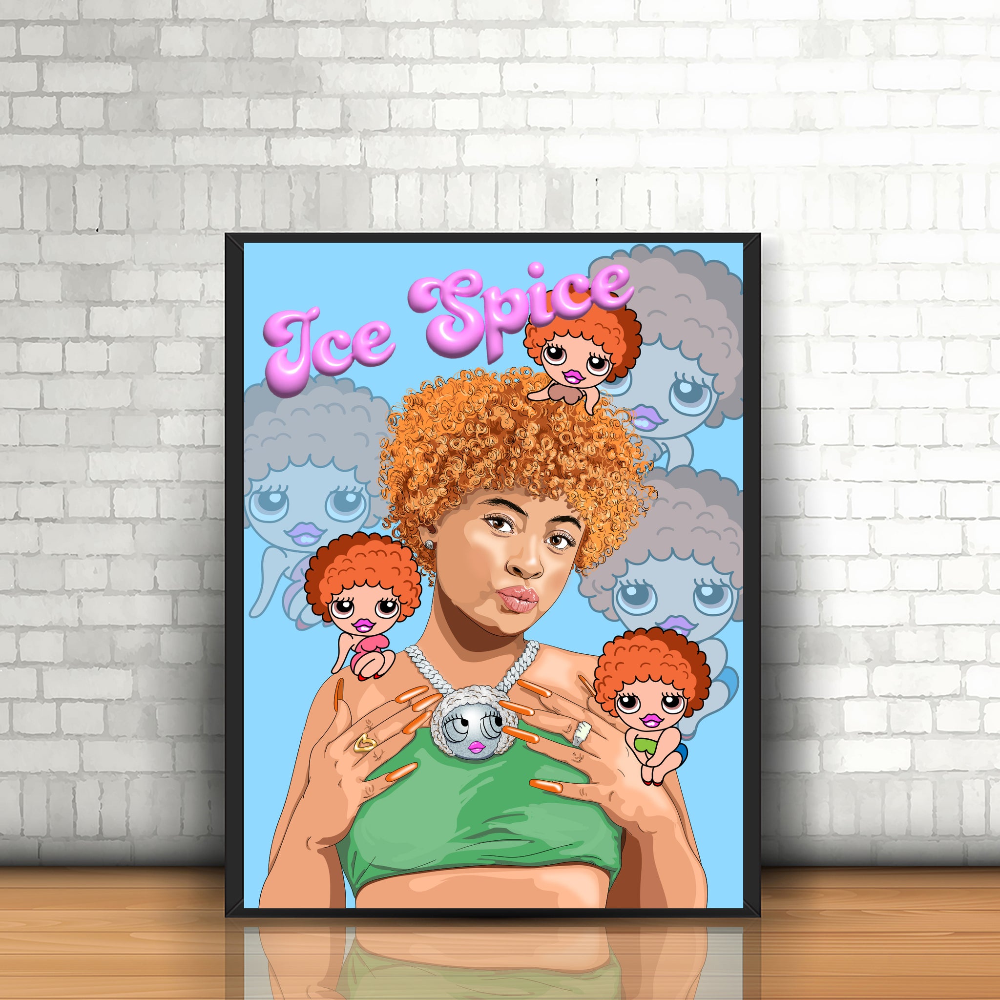 Ice Spice Poster - Princess Diana, Print Wall Art Cute Hip Hop Pop Rap ...