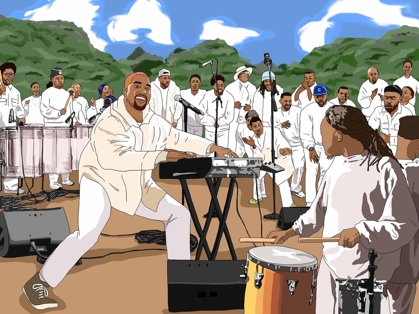 Kanye West Poster! Sunday Service Hip Hop Rap Merch Hypebeast Wall Art ...