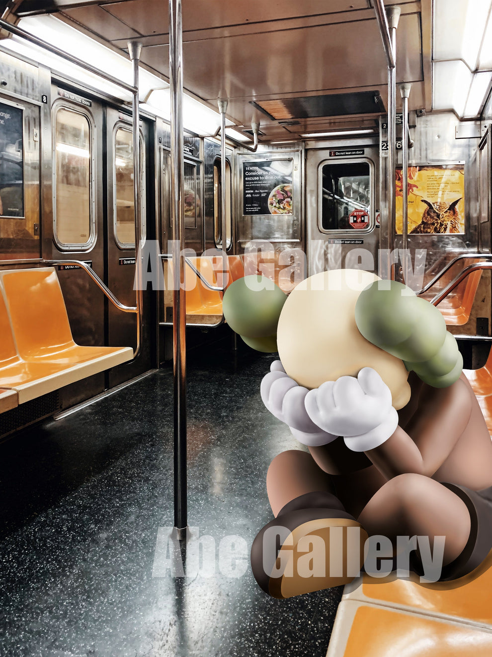 KAWS Poster - Subway, Hypebeast Art Print Nike Supreme New York Yeezy ...