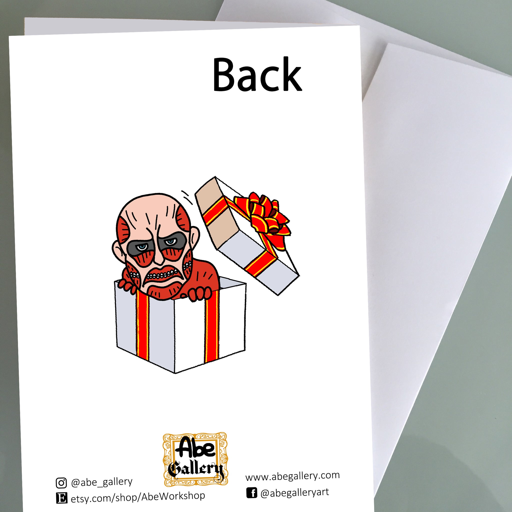 Attack on Titan Birthday Card - Colossal, Funny Anime Birthday Cards ...