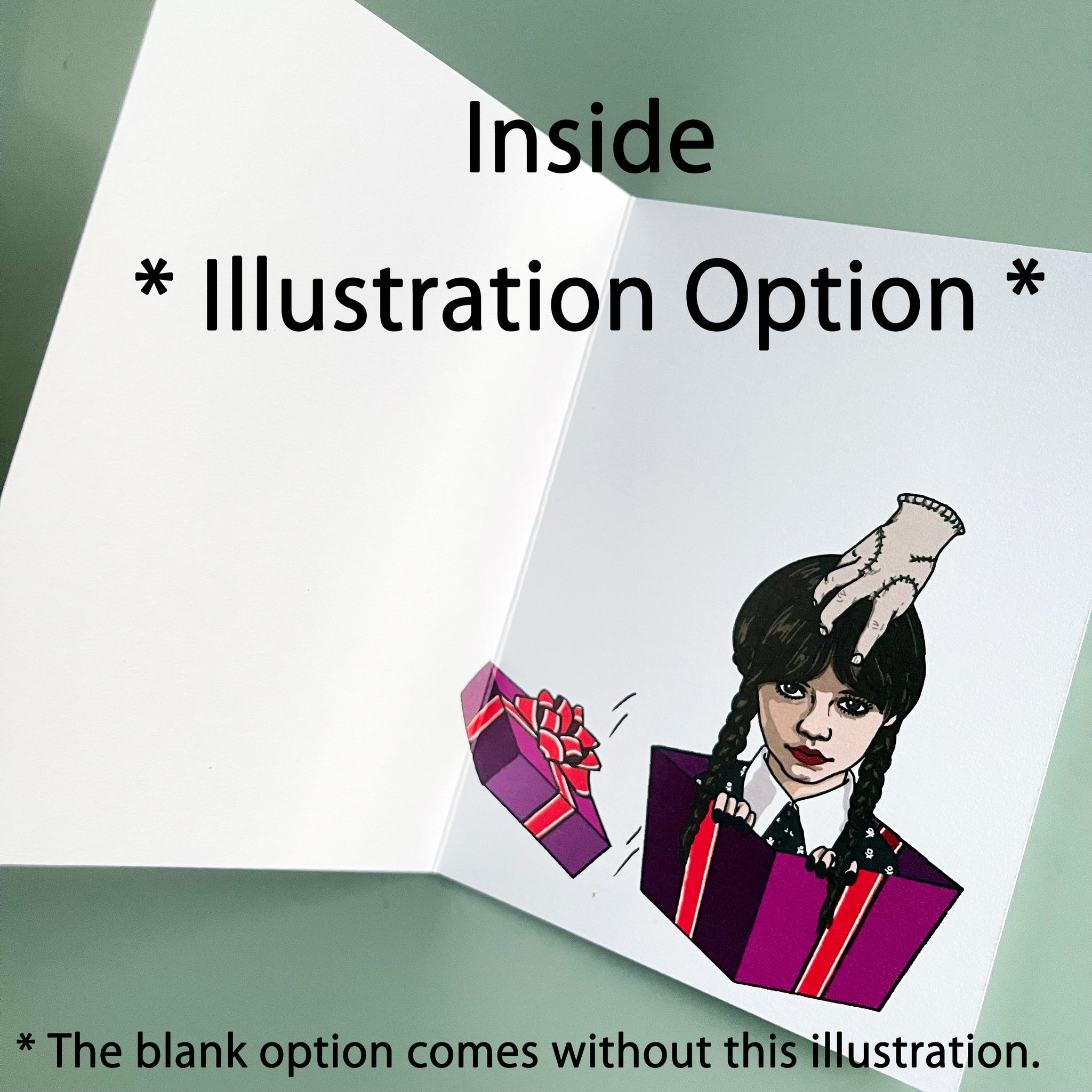 Wednesday Addams Birthday Card - Thing, Funny Birthday Card Cute Art ...